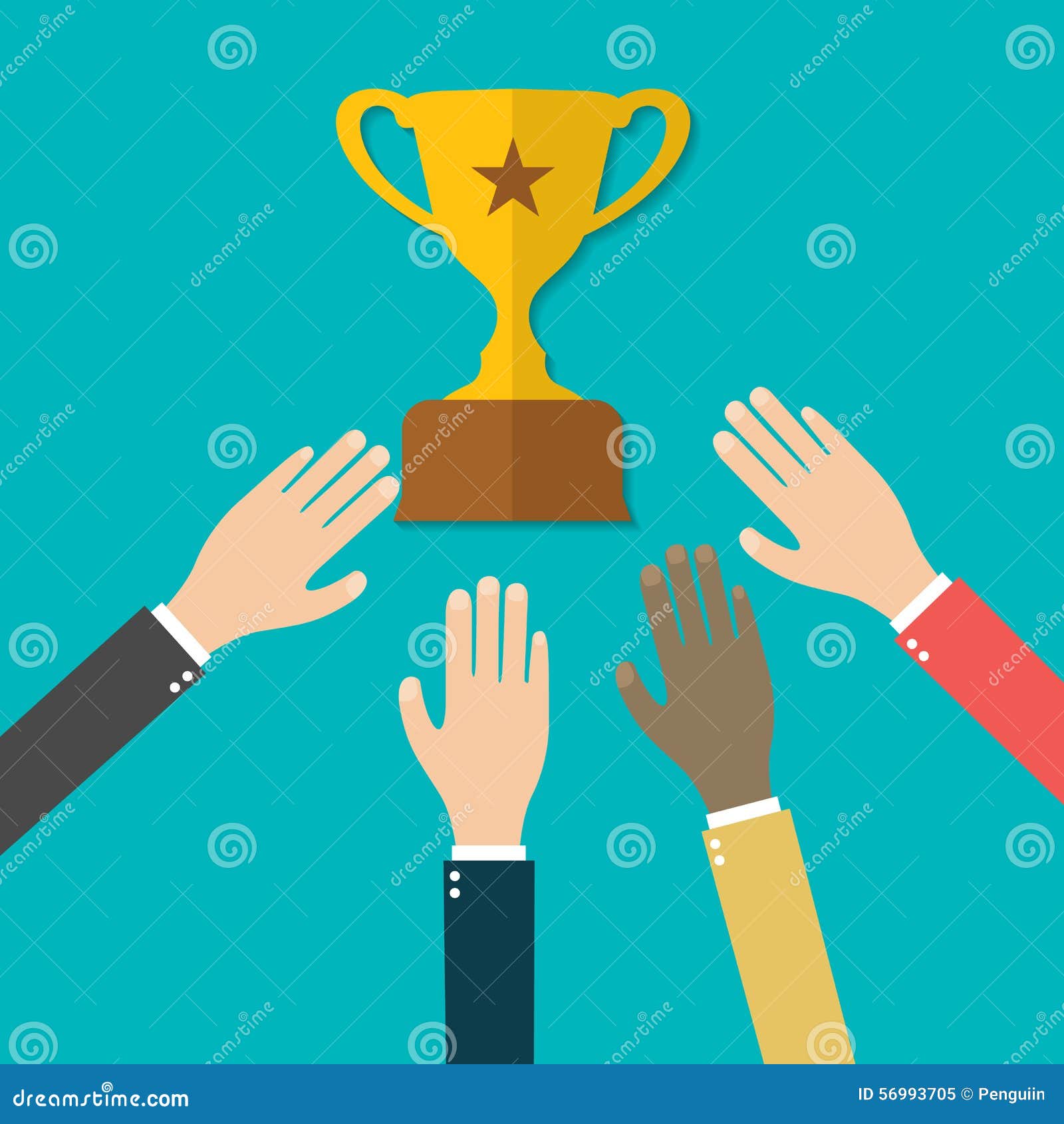 Vector Business Competition Concept in Flat Style Stock Vector ...