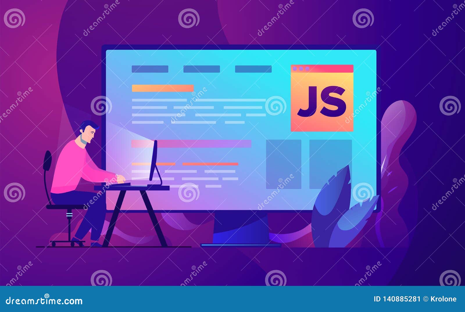 Vector Business Concept Illustration Web Development and Coding Stock ...
