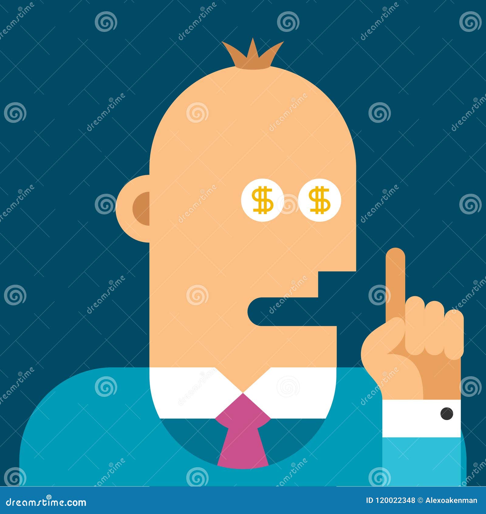 Vector Business Concept - Money in Eyes Stock Vector - Illustration of ...