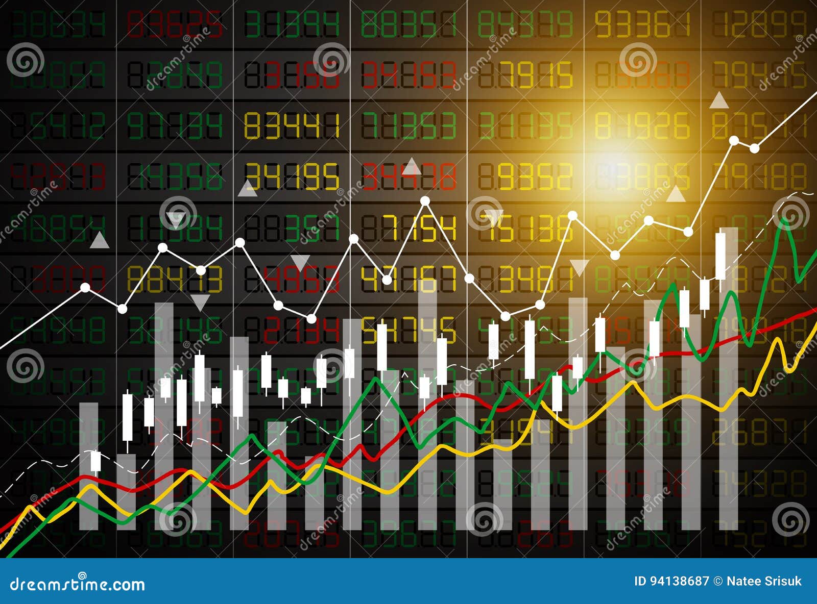Vector Business Concept of Stock Market Graph Background Stock Vector ...