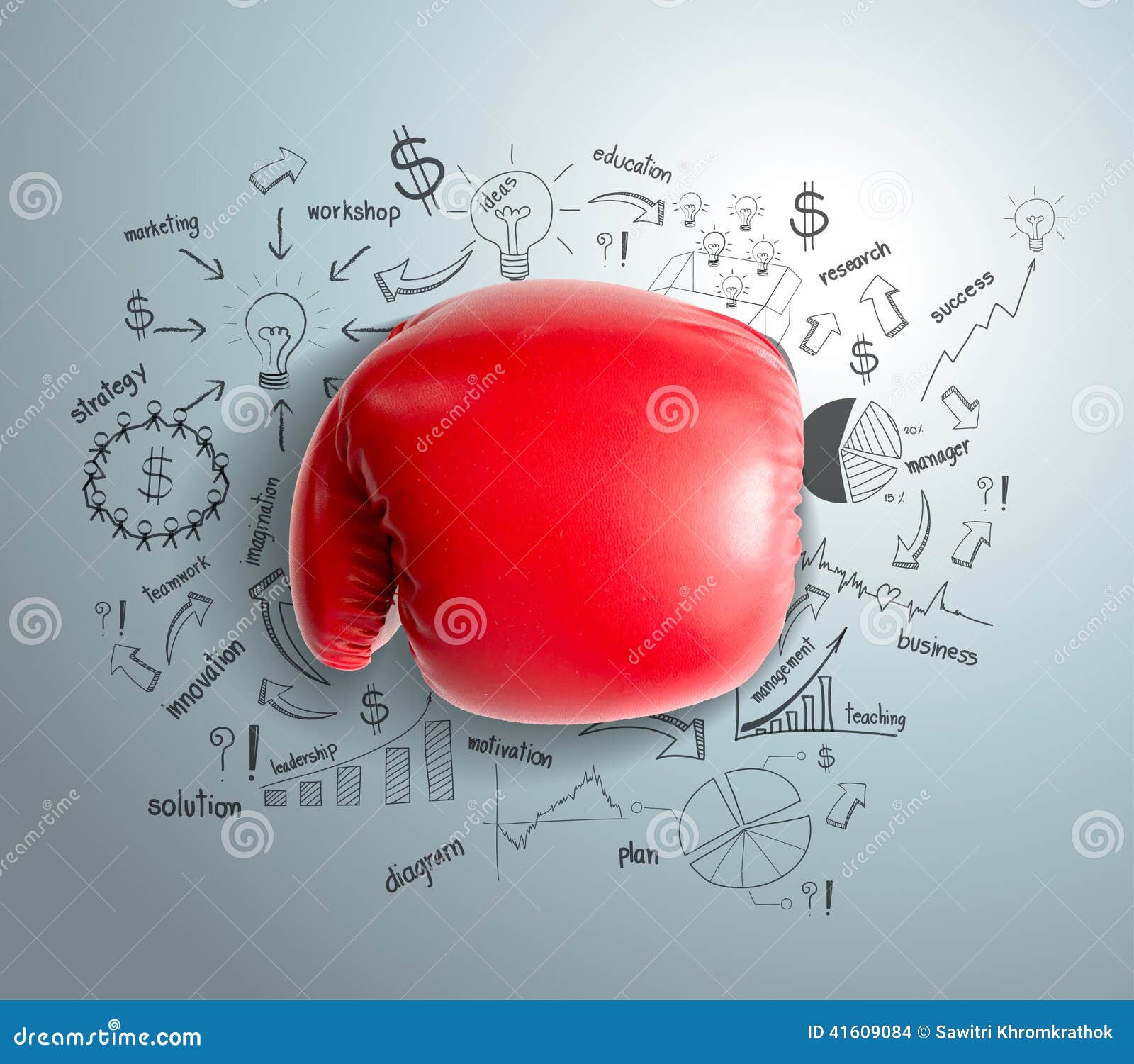 Vector Business Fighting Idea Concept Stock Vector - Illustration of ...