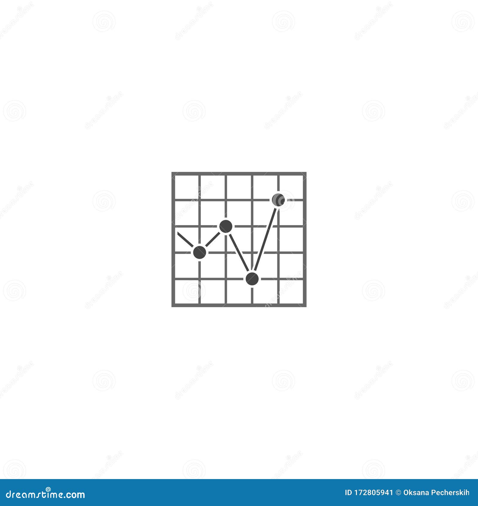 Vector Business Graph Icon on White Isolated Background Stock Vector ...