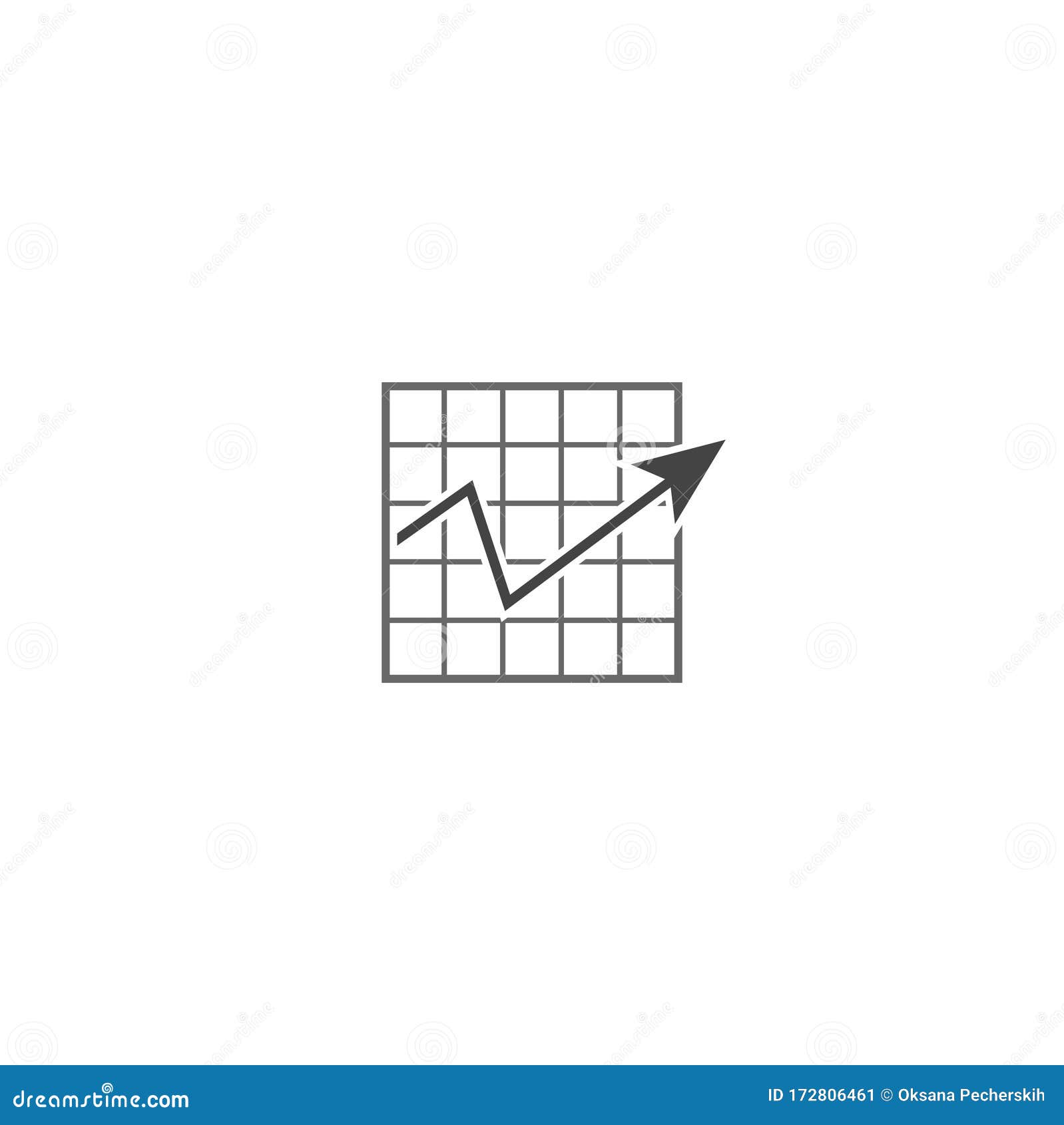Vector Business Graph Icon on White Isolated Background Stock Vector ...