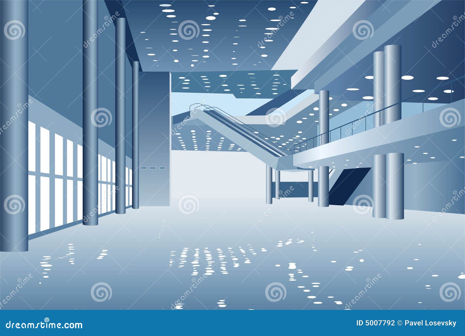 Vector business hall stock vector. Illustration of building - 5007792