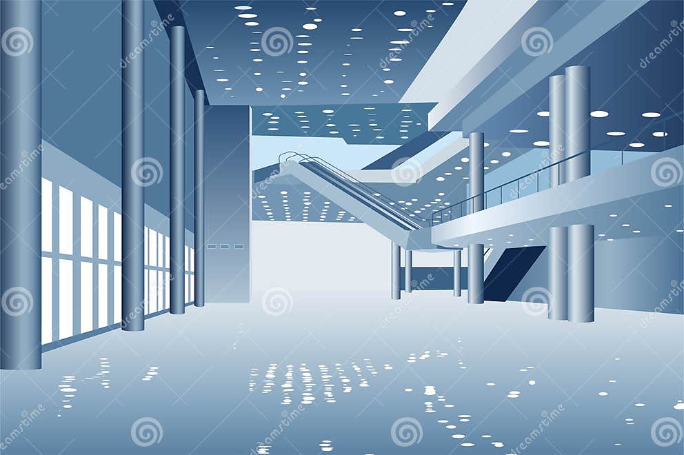 Vector business hall stock vector. Illustration of building - 5007792