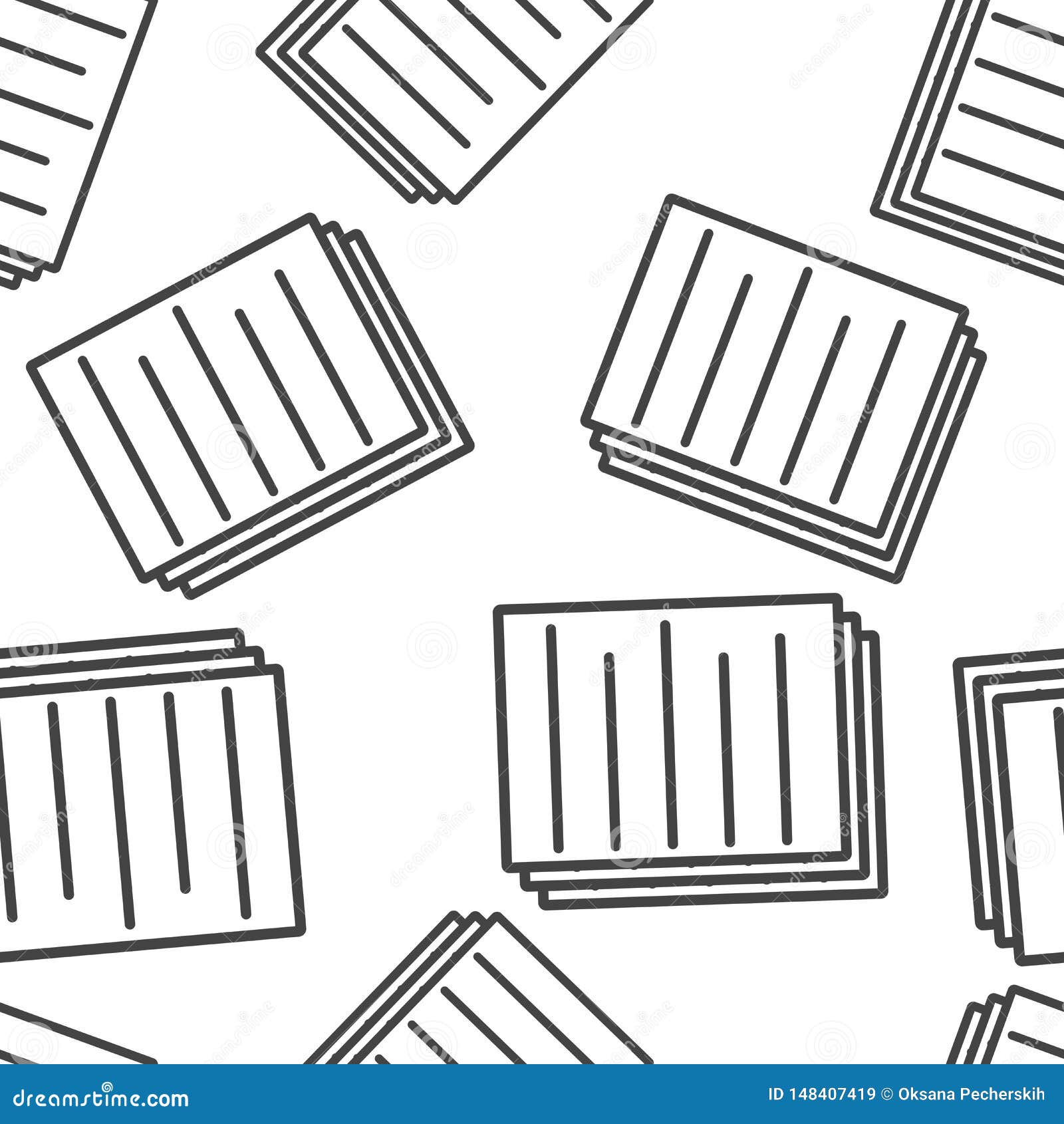 Vector Business Icon. Document Seamless Pattern on a White Background ...