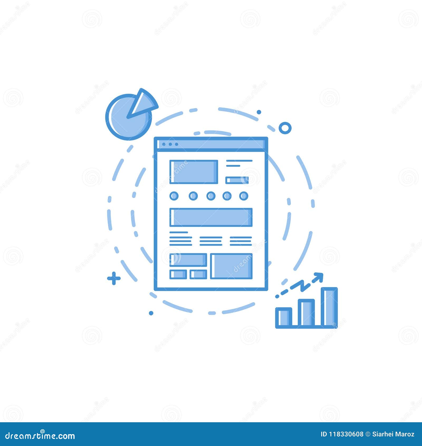 Vector Design Concept of Ux Design Stock Vector - Illustration of icon ...