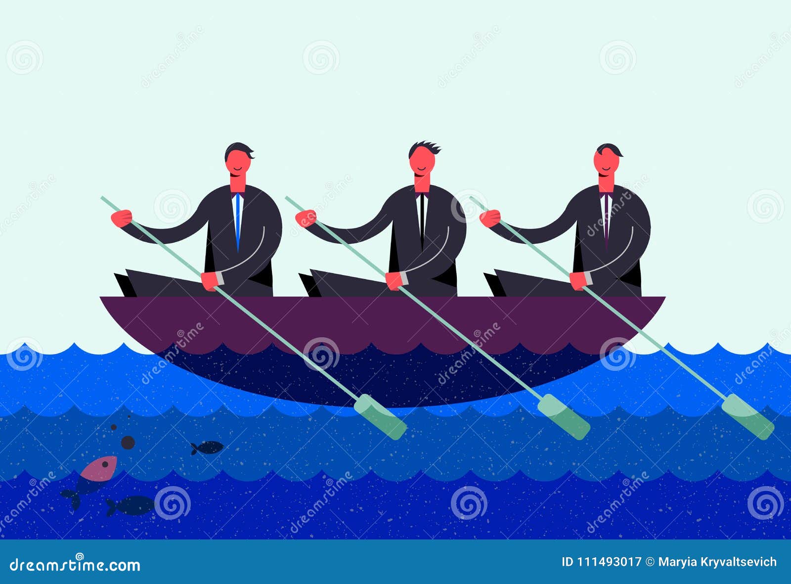 Vector Business Illustration, Stylized Characters. Successful Teamwork ...