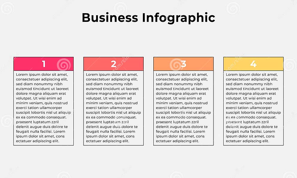 Vector Business Infographic for Slide Presentation Stock Illustration ...