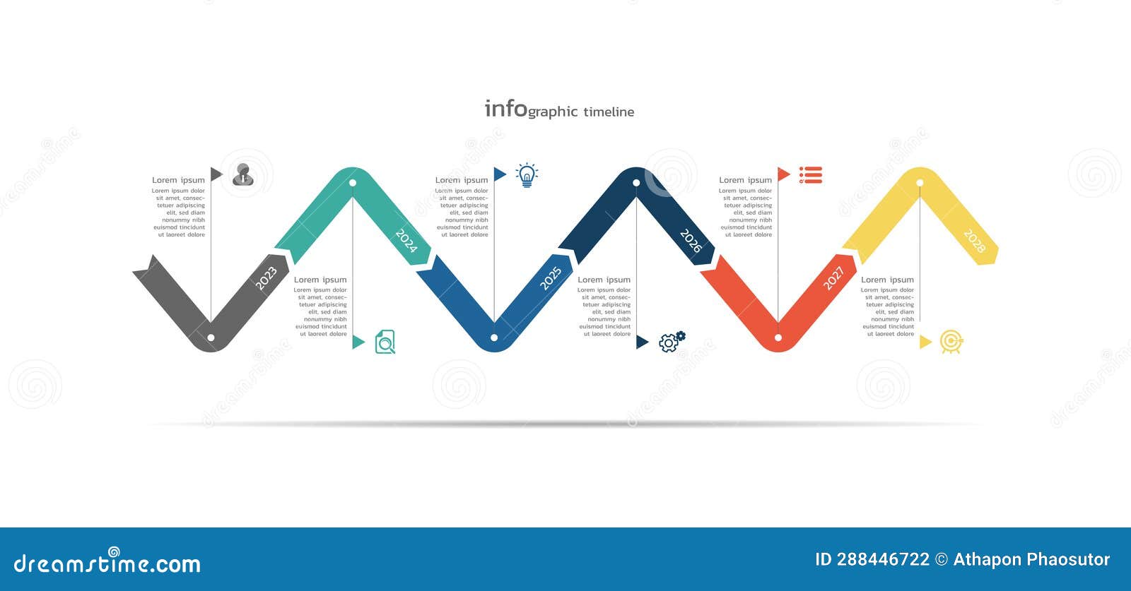 Vector Business Infographic Timeline Background Design Template Stock ...