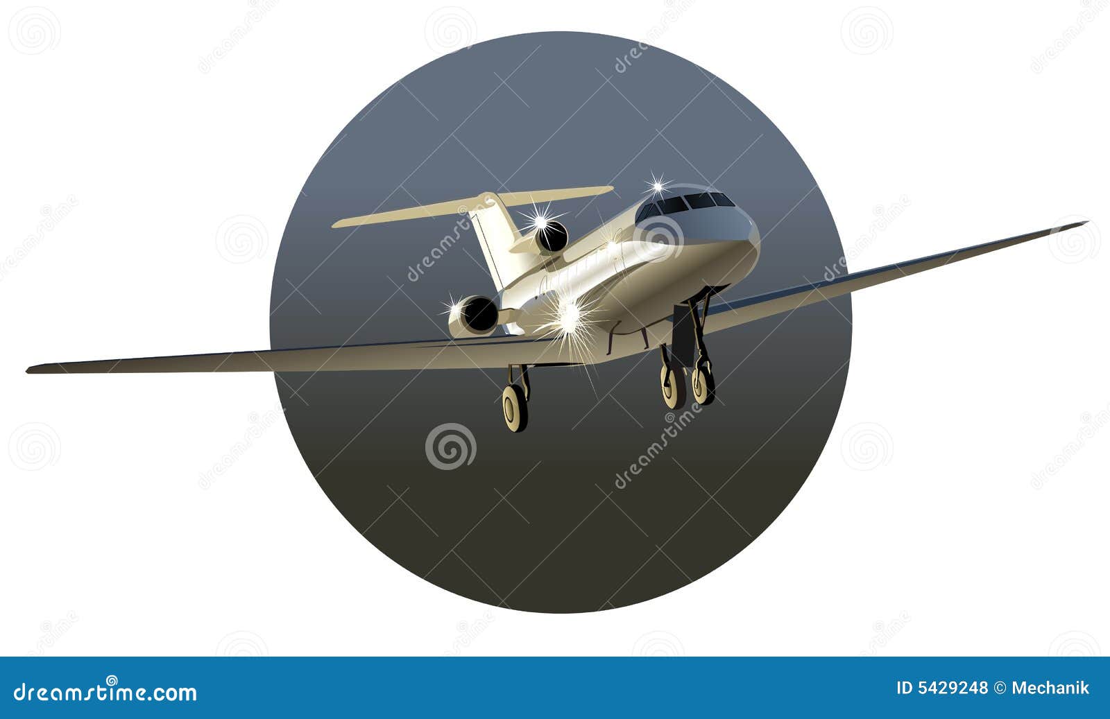 Vector business-jet stock vector. Illustration of aircraft - 5429248