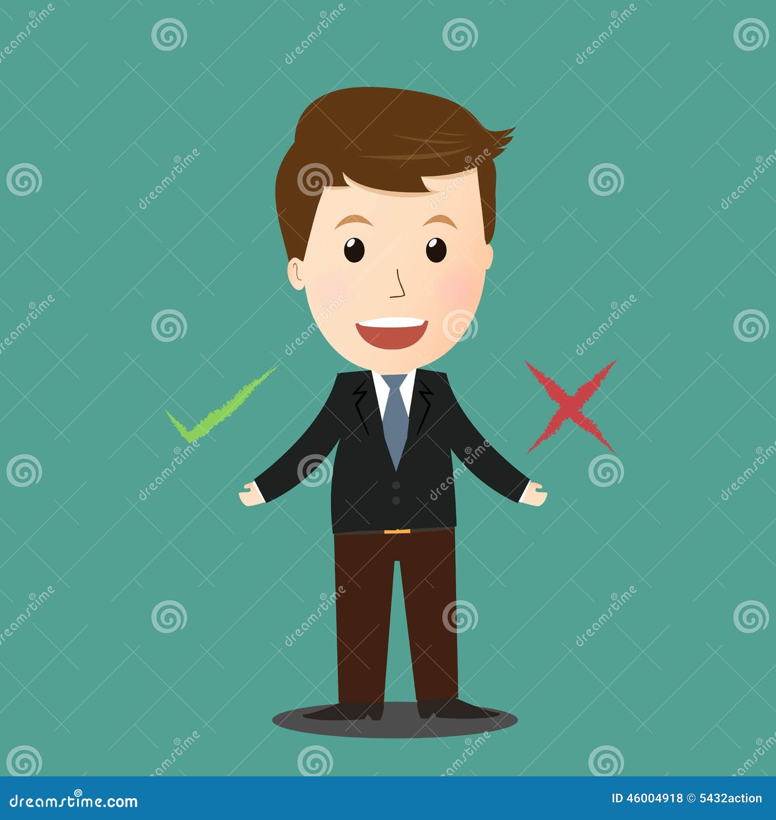 Vector of Business Man Check Mark Stock Vector - Illustration of ...