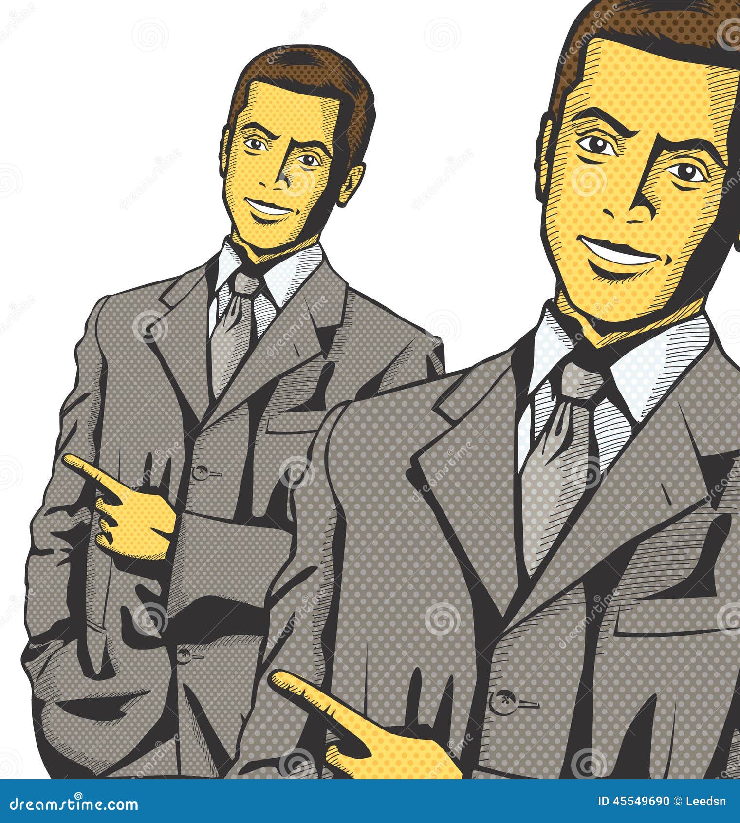 Vector Business Man Show Something with Finger Stock Vector ...