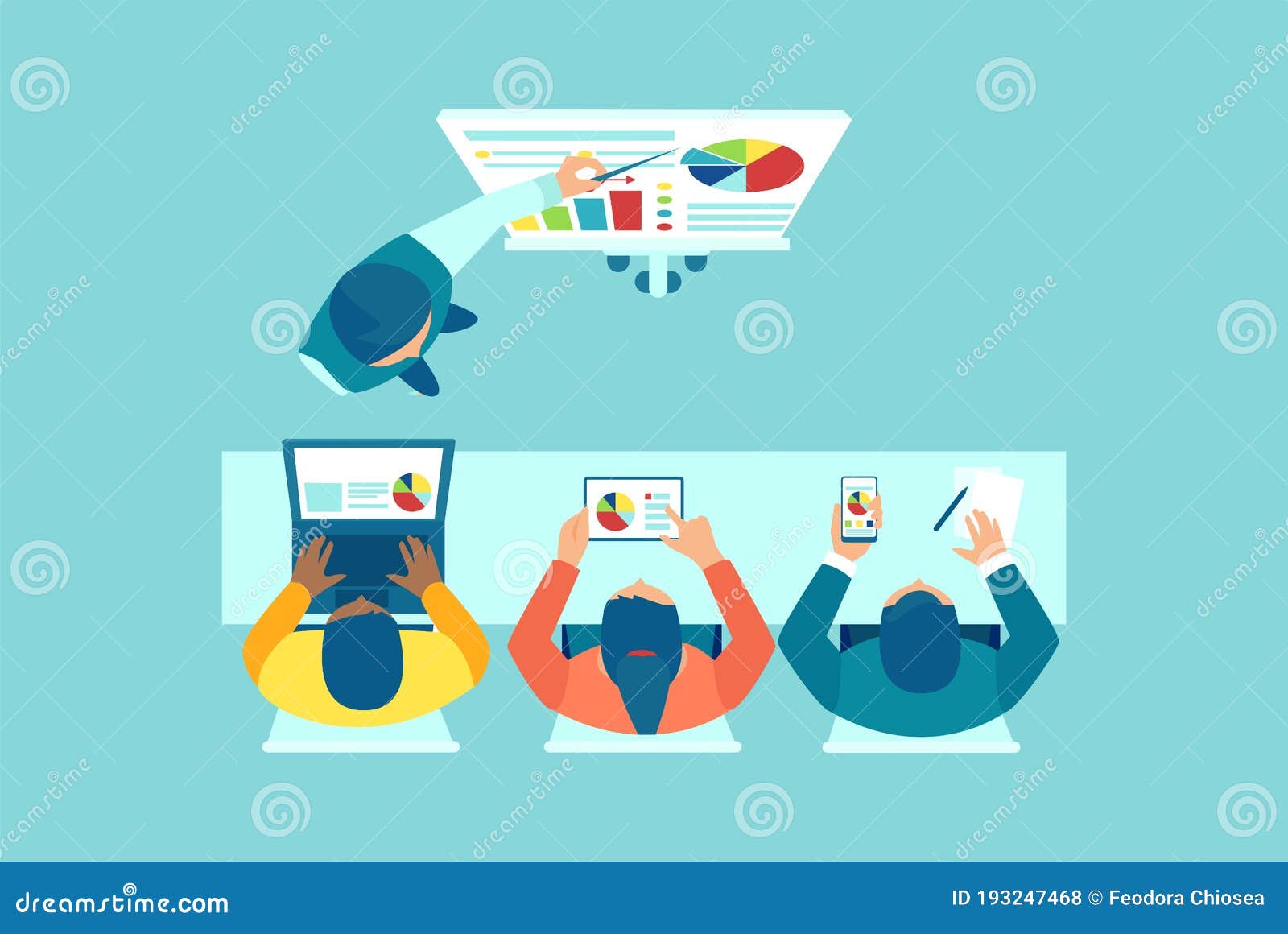 Vector of a Business Manager Training Company Staff Stock Vector ...