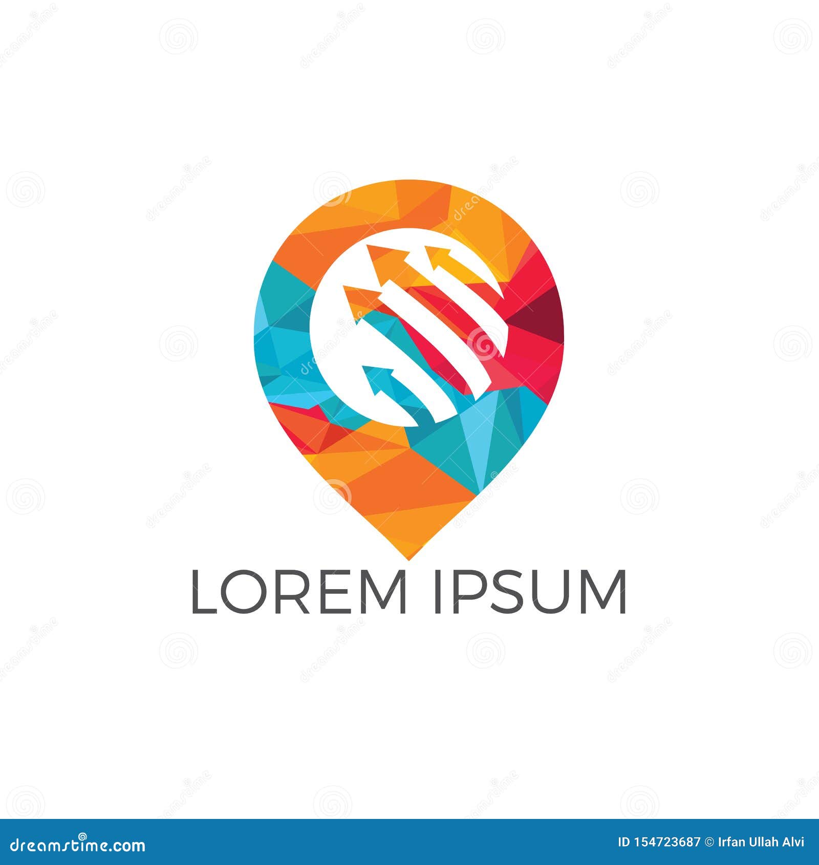 Vector Business and Map Pointer Logo Design. Stock Vector ...