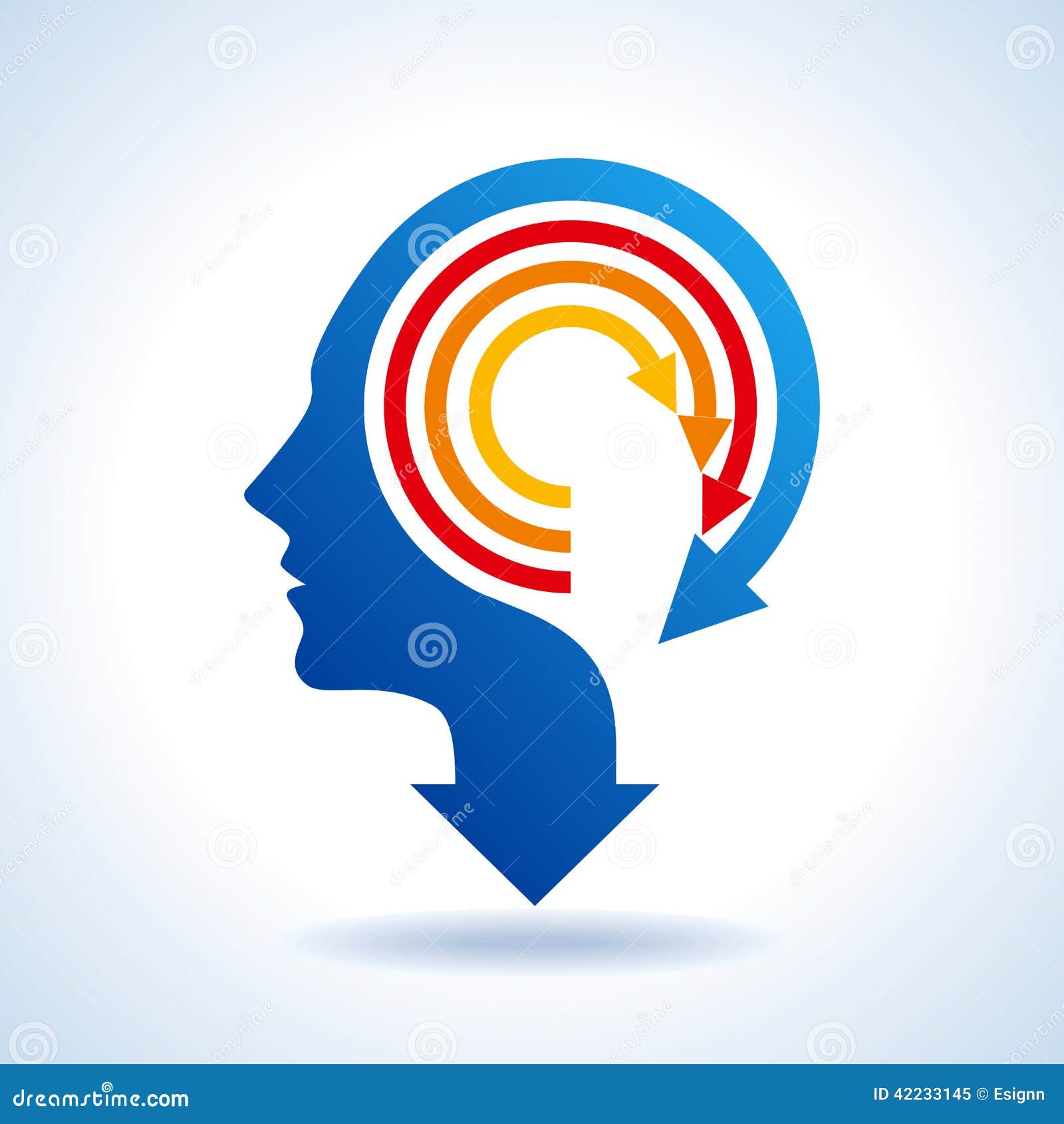 Vector of Business Mind with Arrows Stock Vector - Illustration of ...
