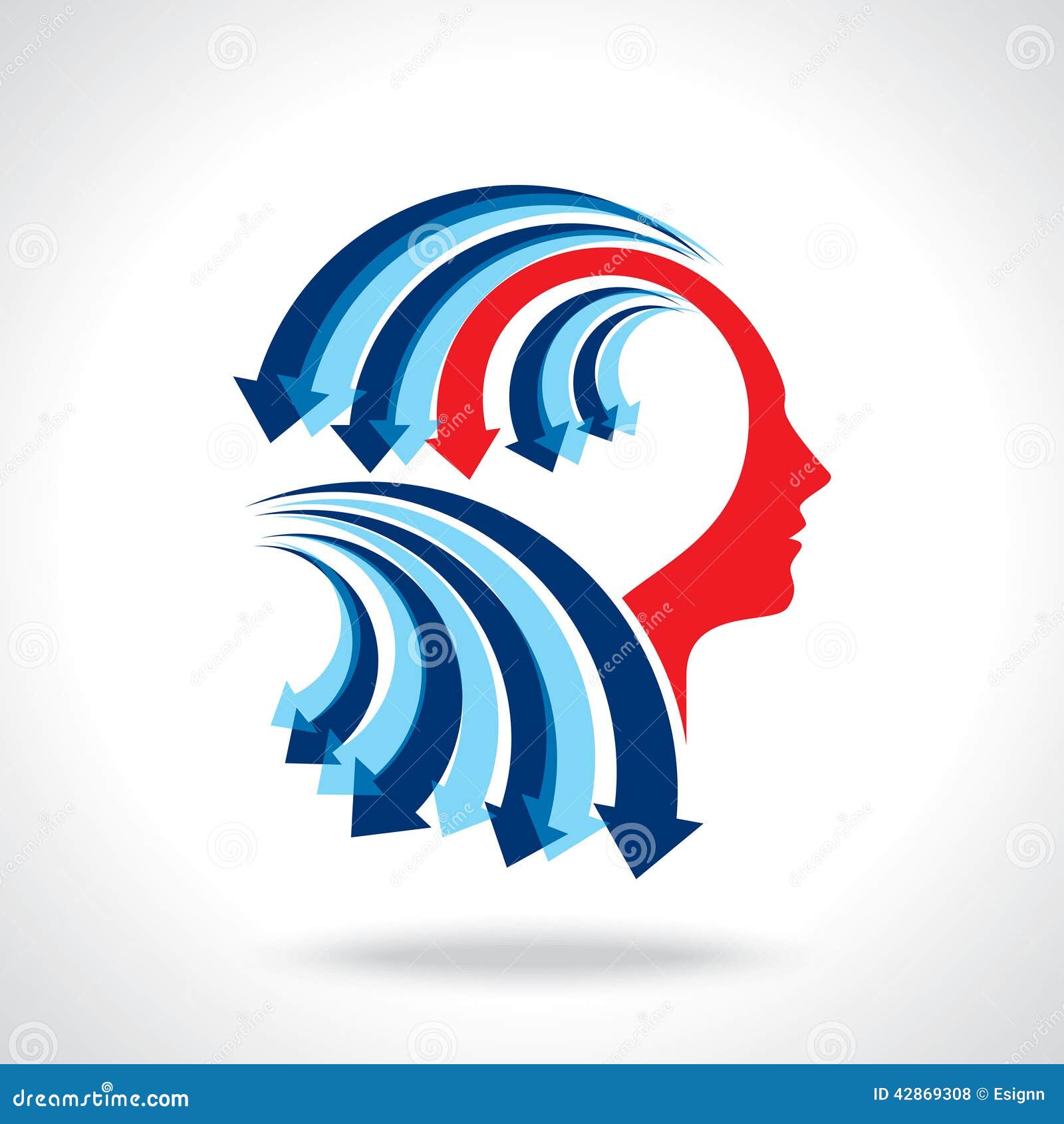 Vector of Business Mind with Arrows Stock Vector - Illustration of inspiration, direction: 42869308