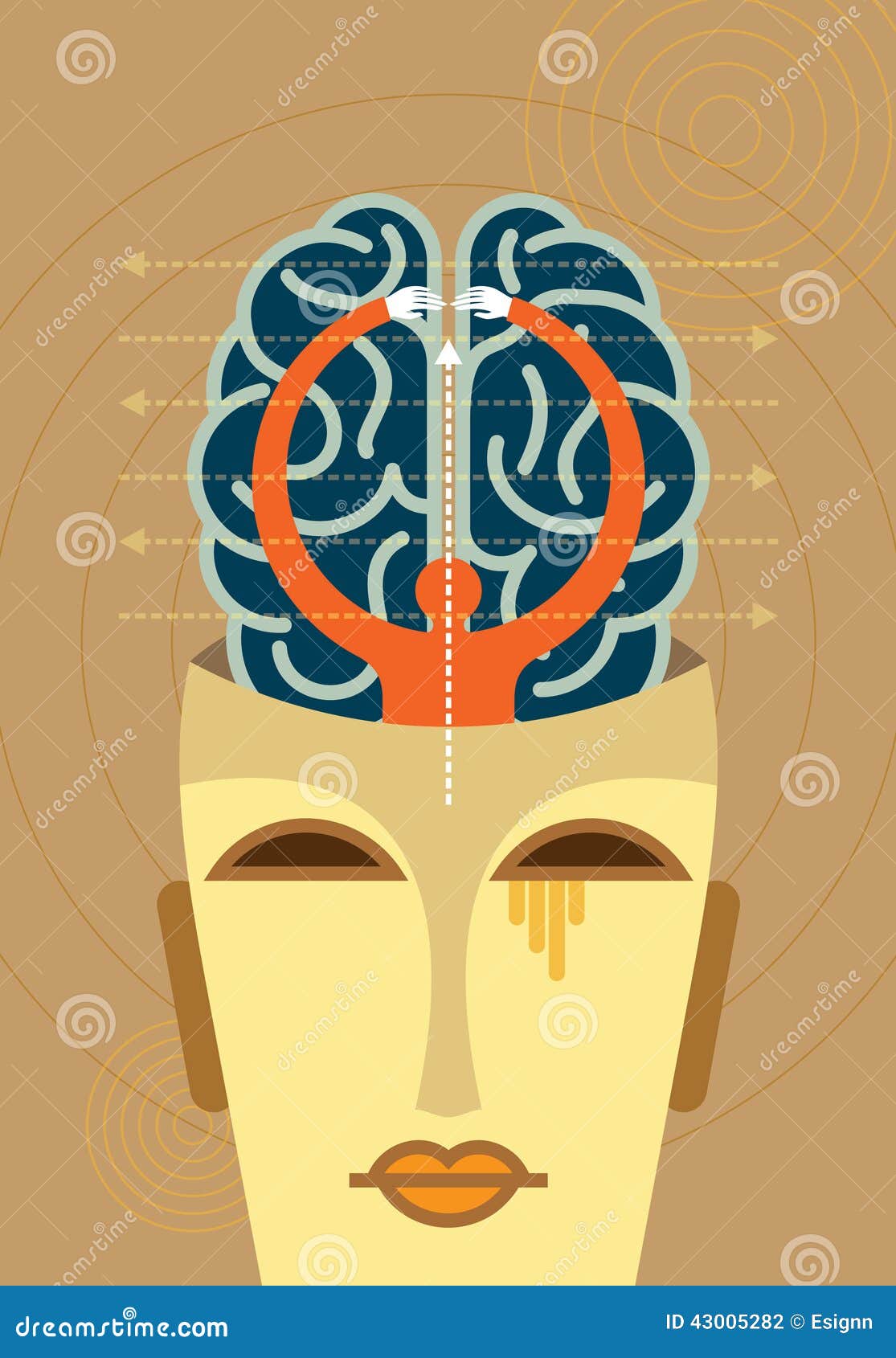 Vector of Business Mind with Arrows Stock Vector - Illustration of ...