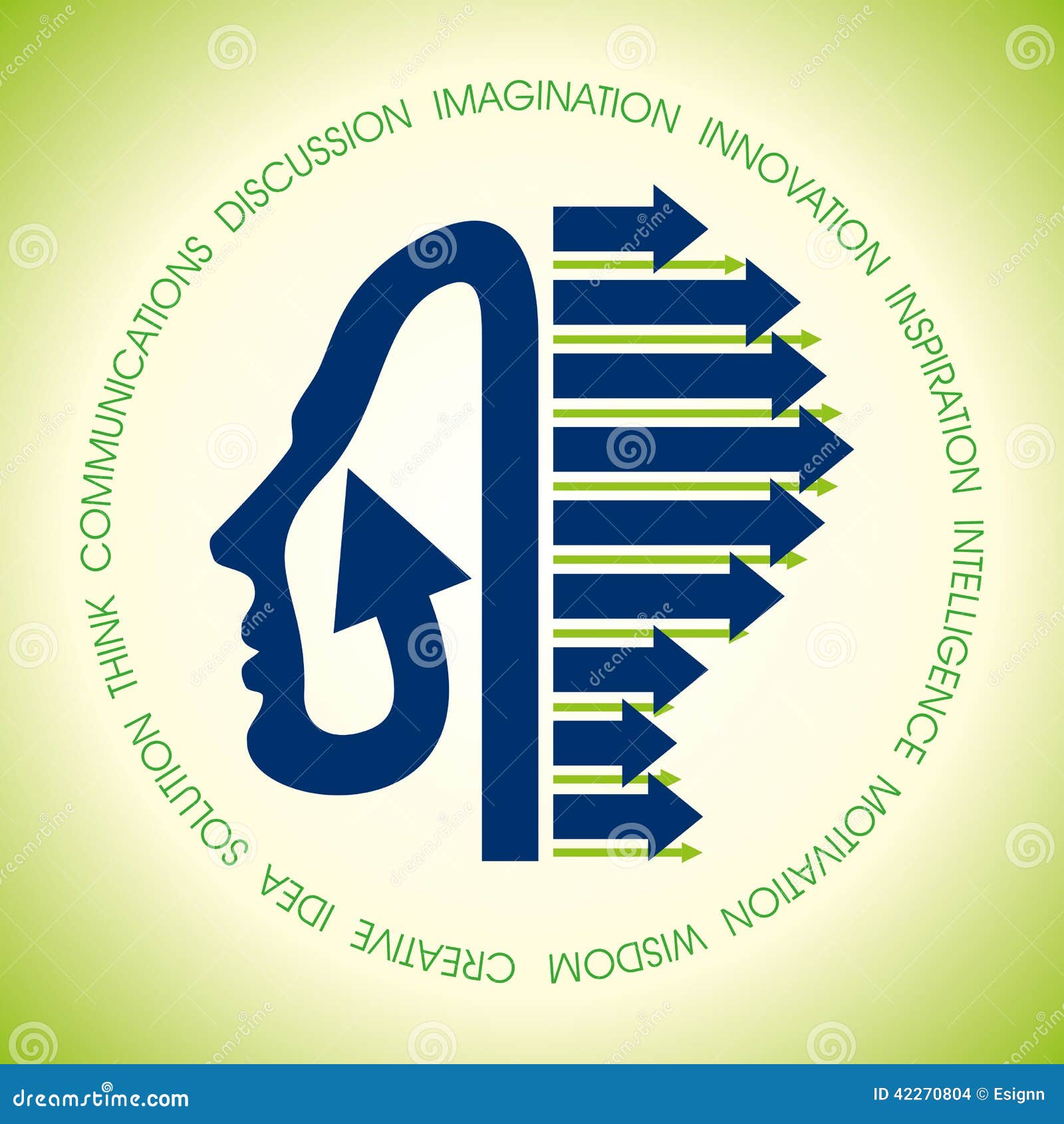 Vector of Business Mind with Arrows Stock Vector - Illustration of ...