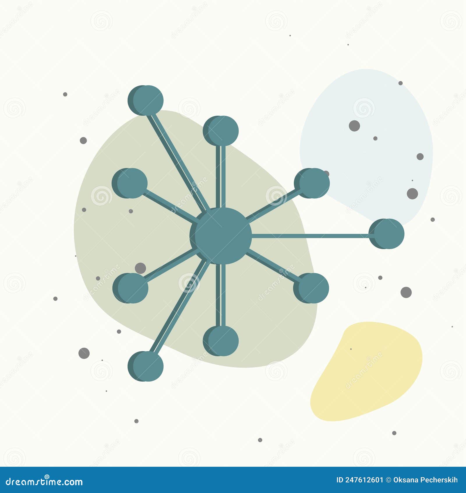 Vector Business Network Icon on Multicolored Background Stock Vector ...