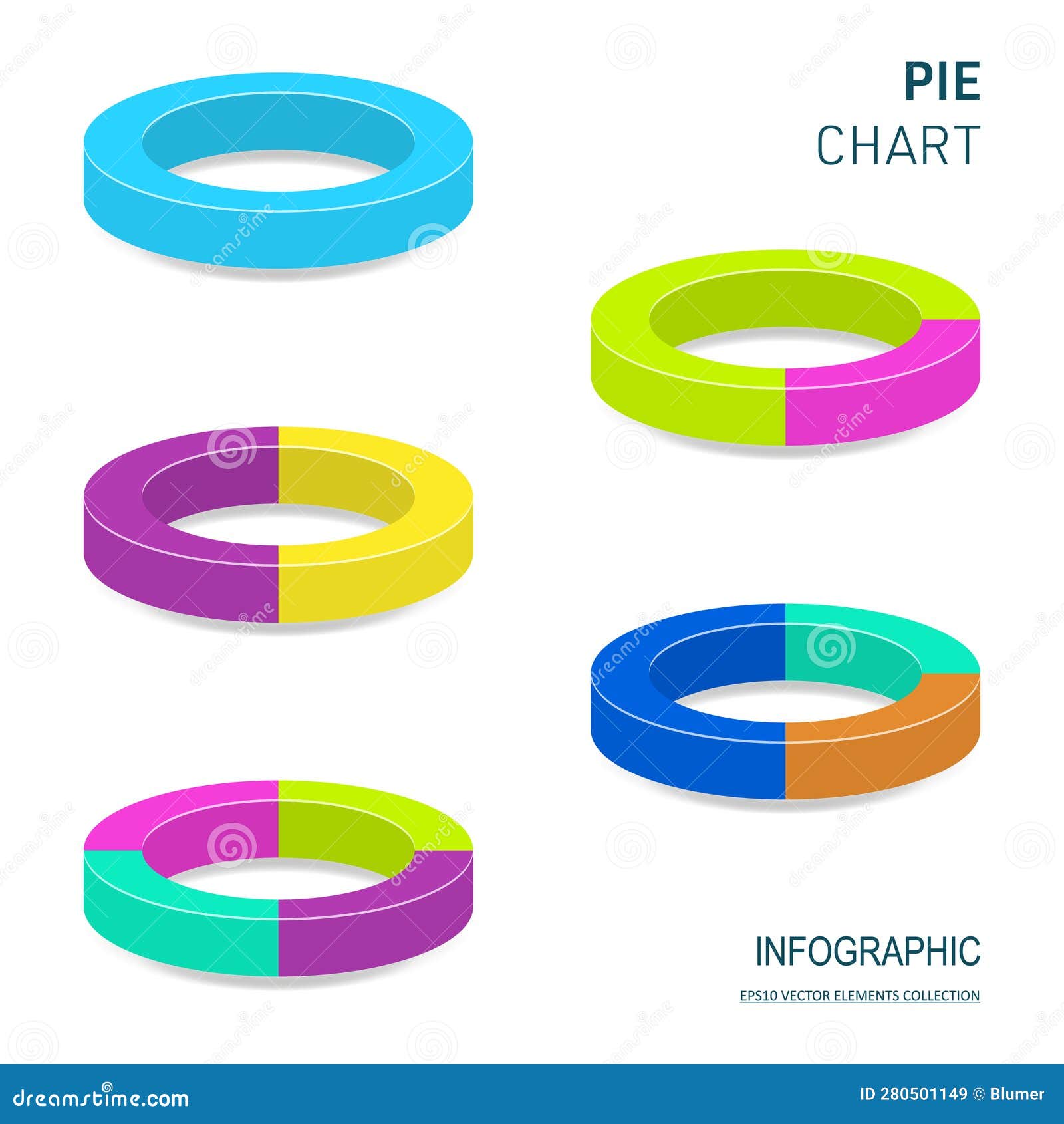 Vector Business Pie Chart Design Elements Isolated Stock Vector ...