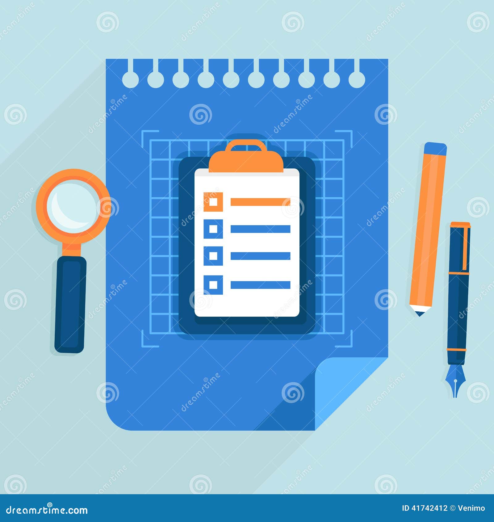 Vector Business Plan Concept - Icon in Flat Style Stock Vector ...