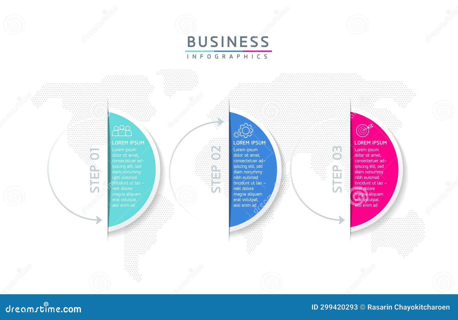 Vector Business Presentation Connecting Steps Infographic Template ...