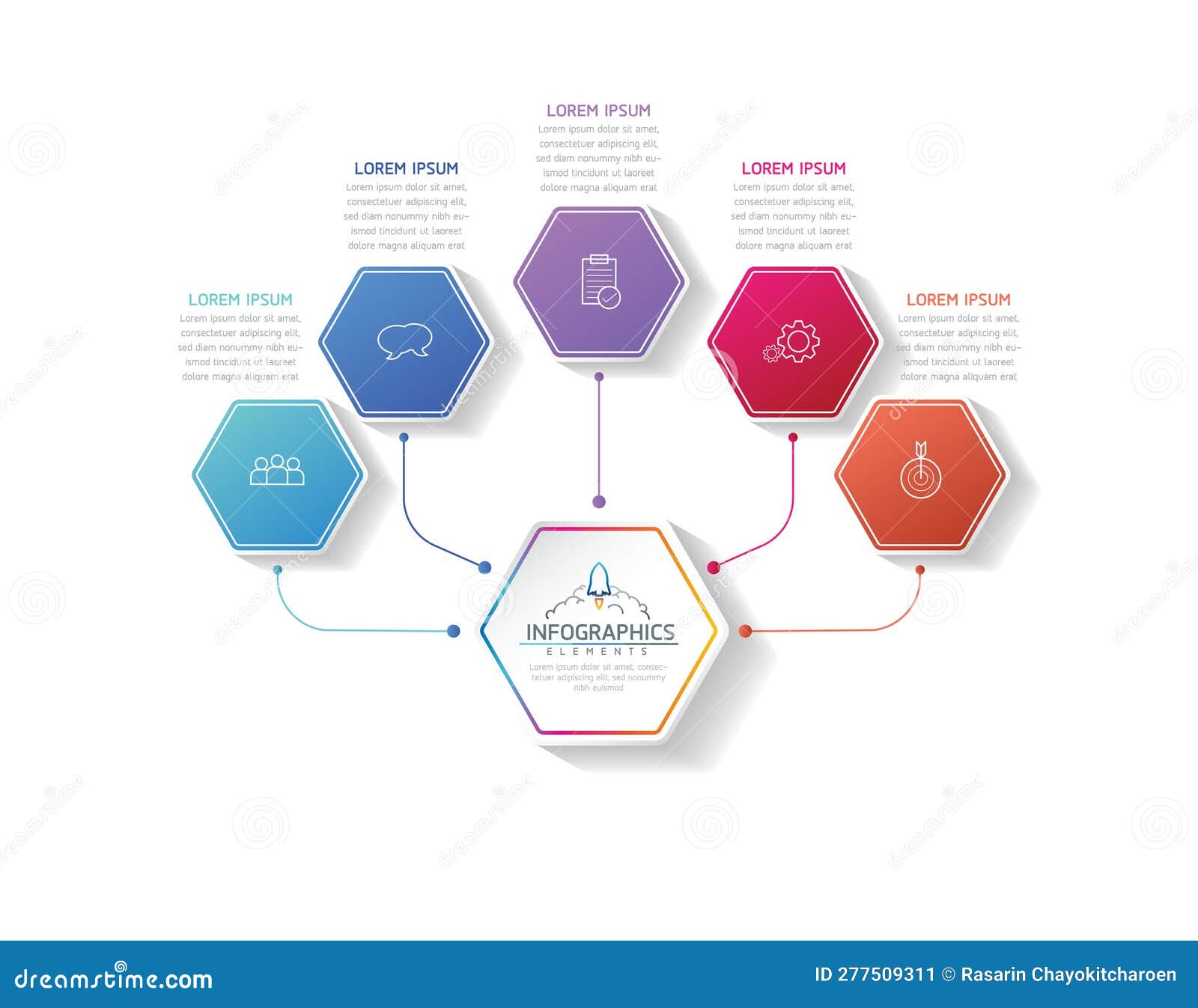 Vector Business Presentation Connecting Steps Infographic Template ...