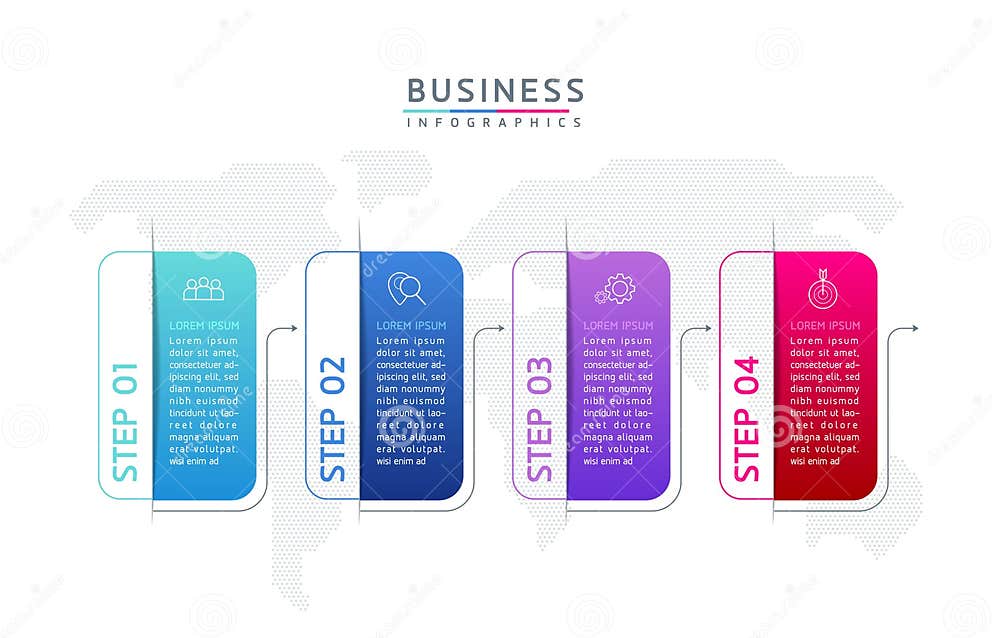 Vector Business Presentation Connecting Steps Infographic Template ...