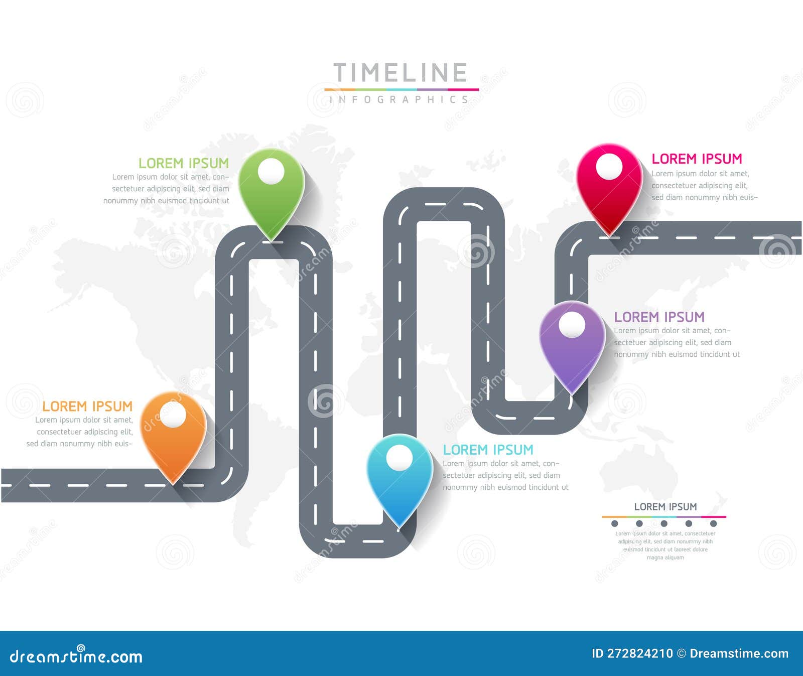 Vector Business Presentation Connecting Steps Infographic Timeline ...