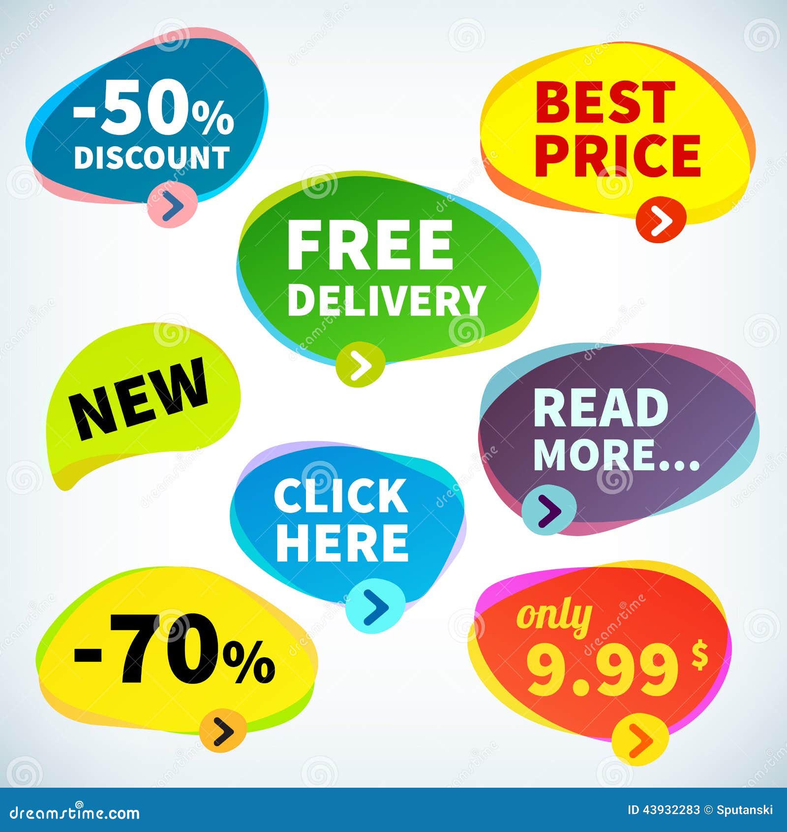 Vector Business Price Tag Labels Set Stock Vector - Illustration of ...