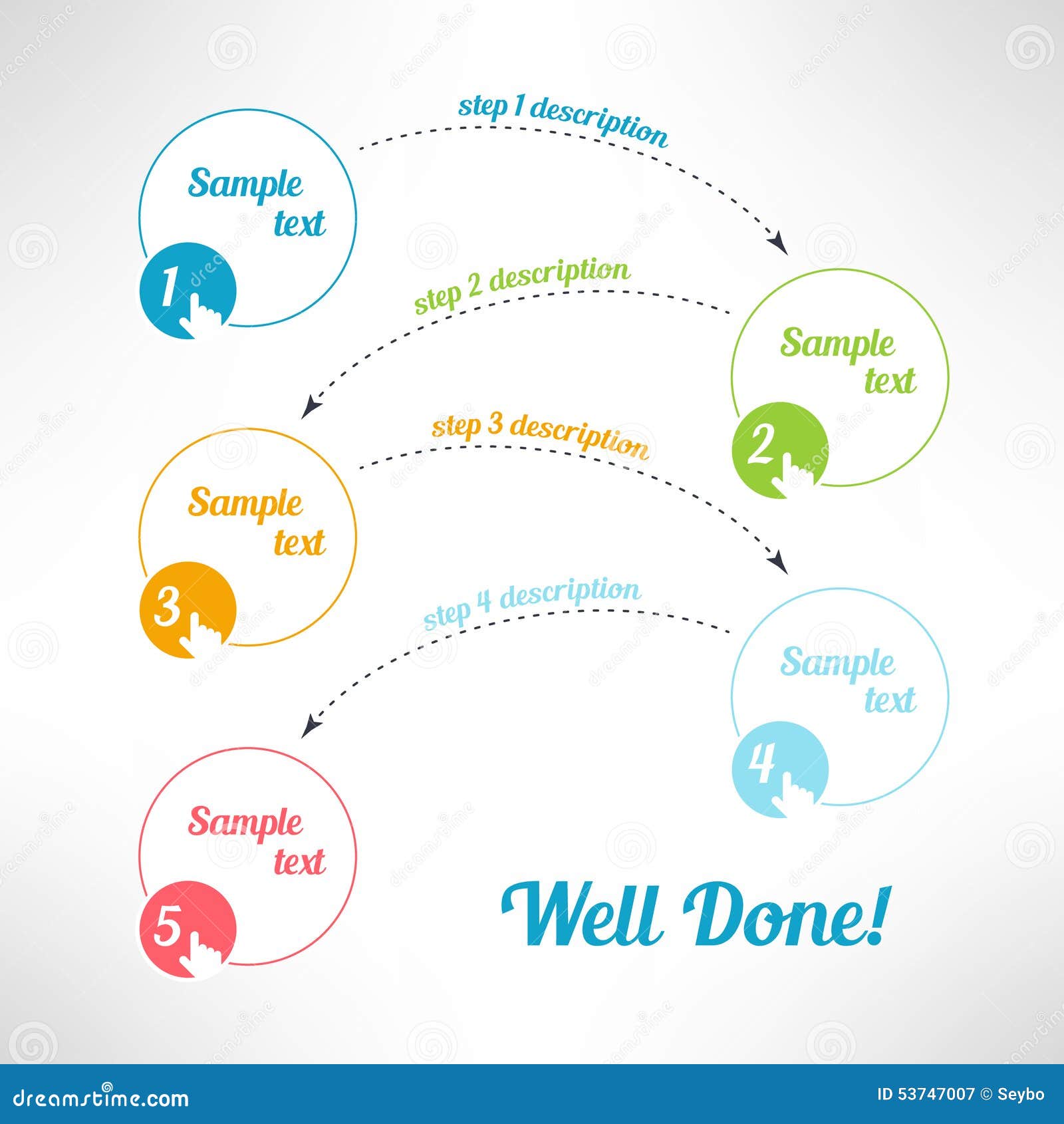 Vector Business Process Steps Infographic Elements Stock Vector ...