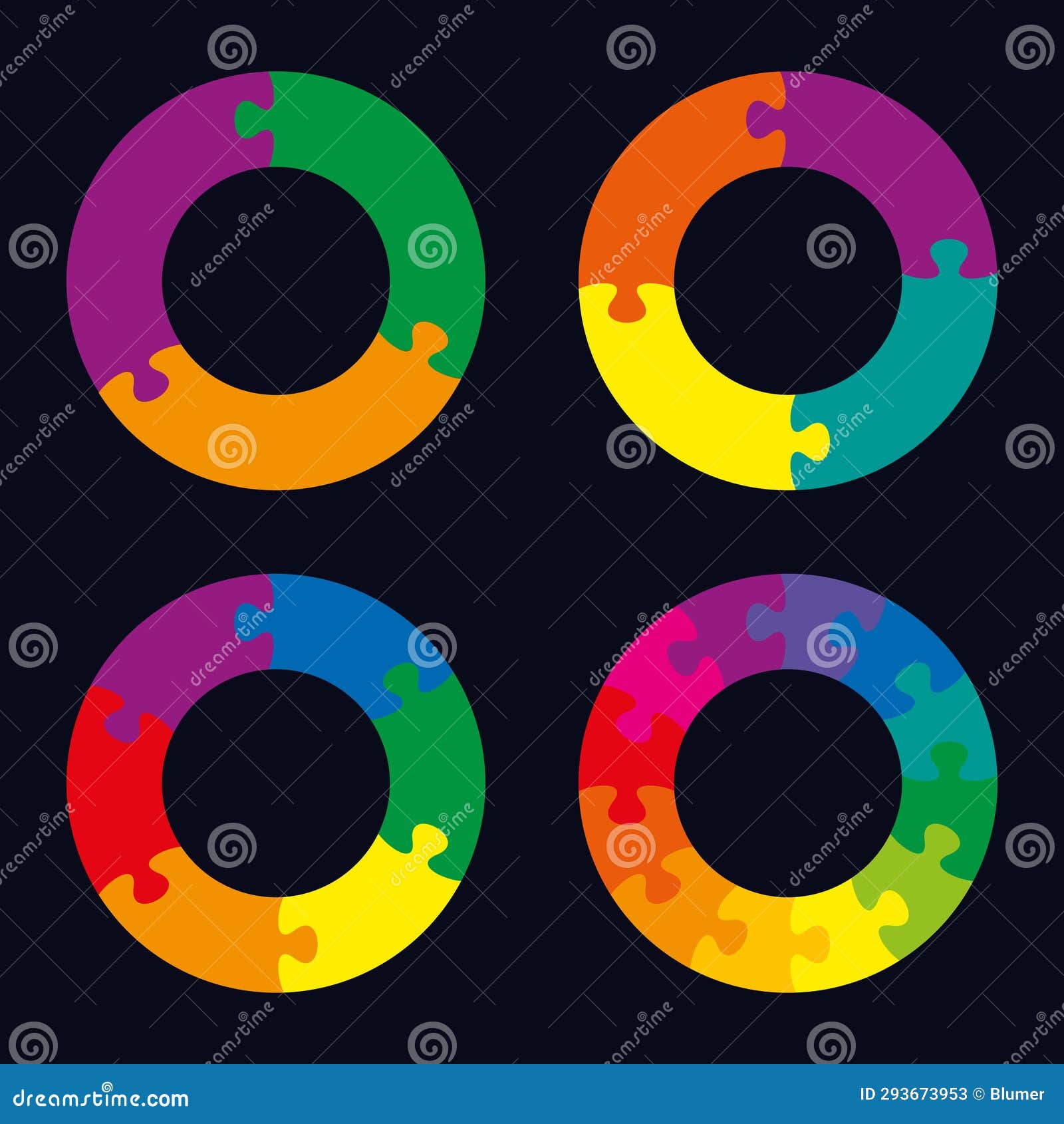 Vector Business Puzzle Pie Chart Diagram Set Stock Vector ... Vector Business Puzzle Pie Chart Diagram Set Stock Vector ...