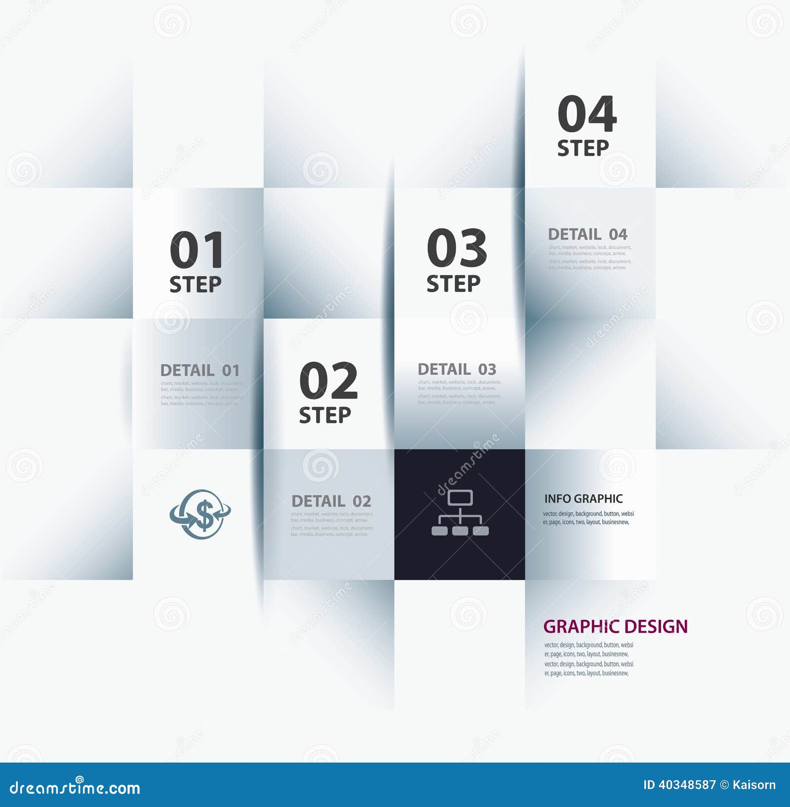 Vector Business Step Paper and Numbers Design Template. Stock Vector ...