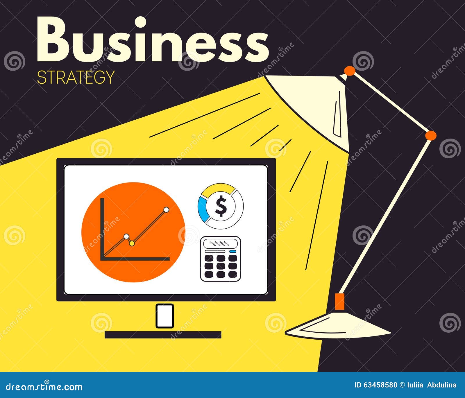 Vector business strategy stock vector. Illustration of office - 63458580