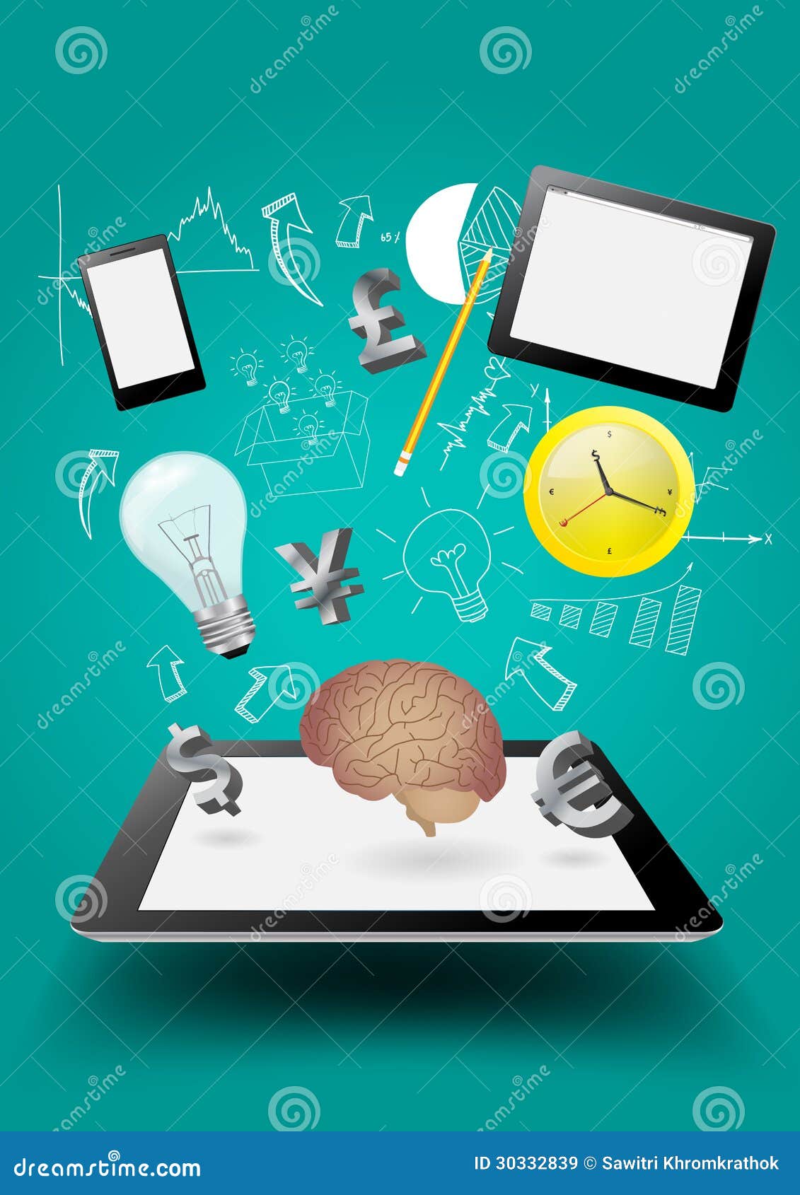 Vector Business Technology, Creative Concept Idea Stock Vector ...