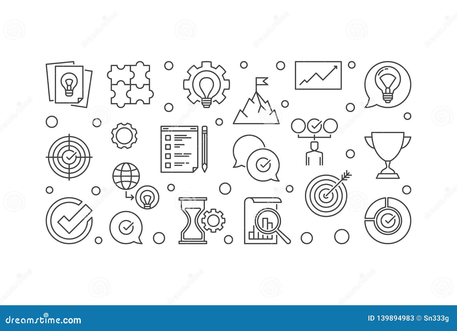 Vector Business Values Horizontal Outline Illustration Stock Vector ... Vector Business Values Horizontal Outline Illustration Stock Vector ...