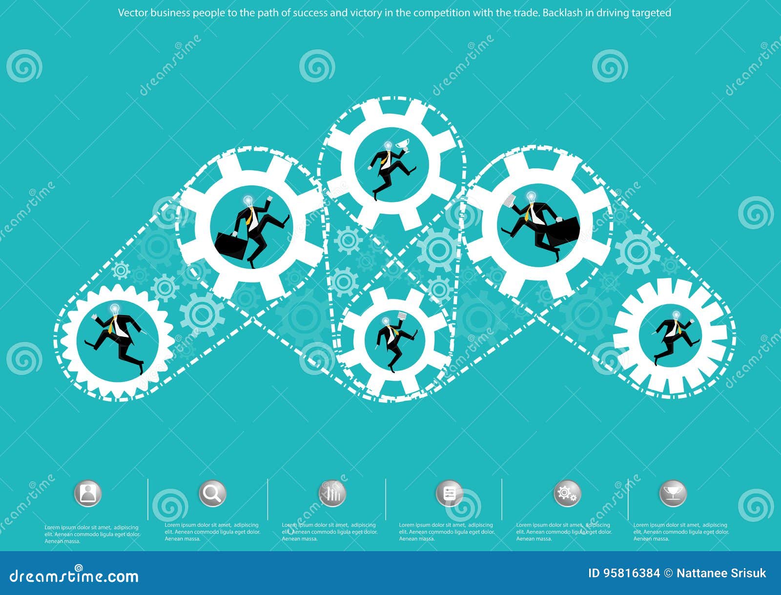Vector Businessman Brainstorming Creative Ideas with Bulb Brain Cogs ...