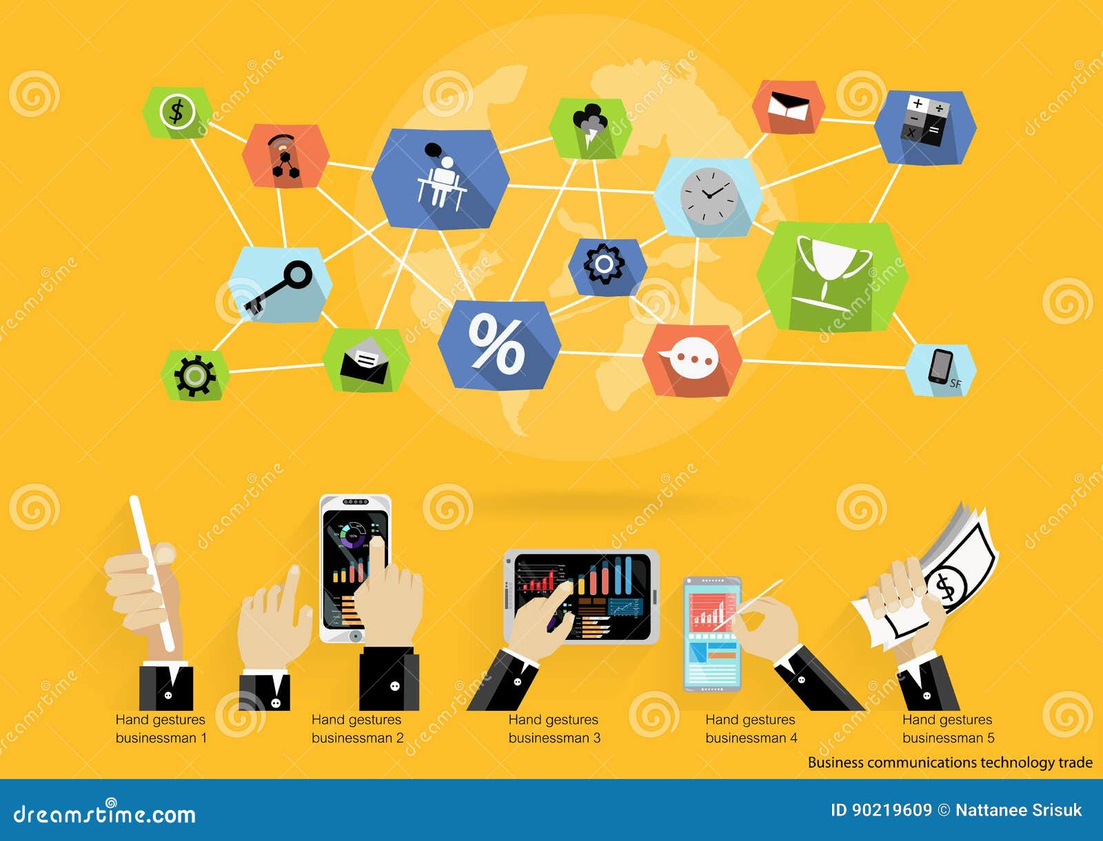 Vector Businessman Brainstorming For Ideas Modern Communication ...