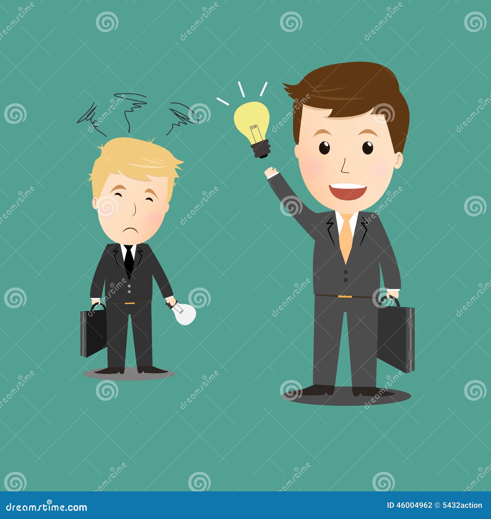 Vector of Businessman Give His Idea Stock Vector - Illustration of ...
