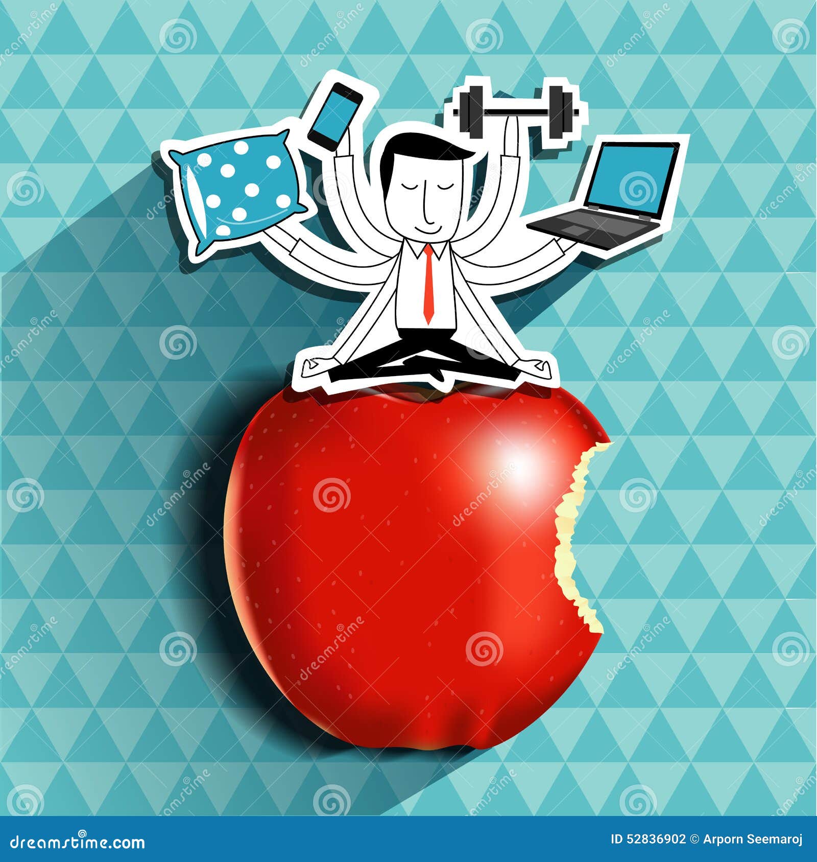 Vector of Businessman Have Balance Life. Healthy Life Concept Stock ... Vector of Businessman Have Balance Life. Healthy Life Concept Stock ...