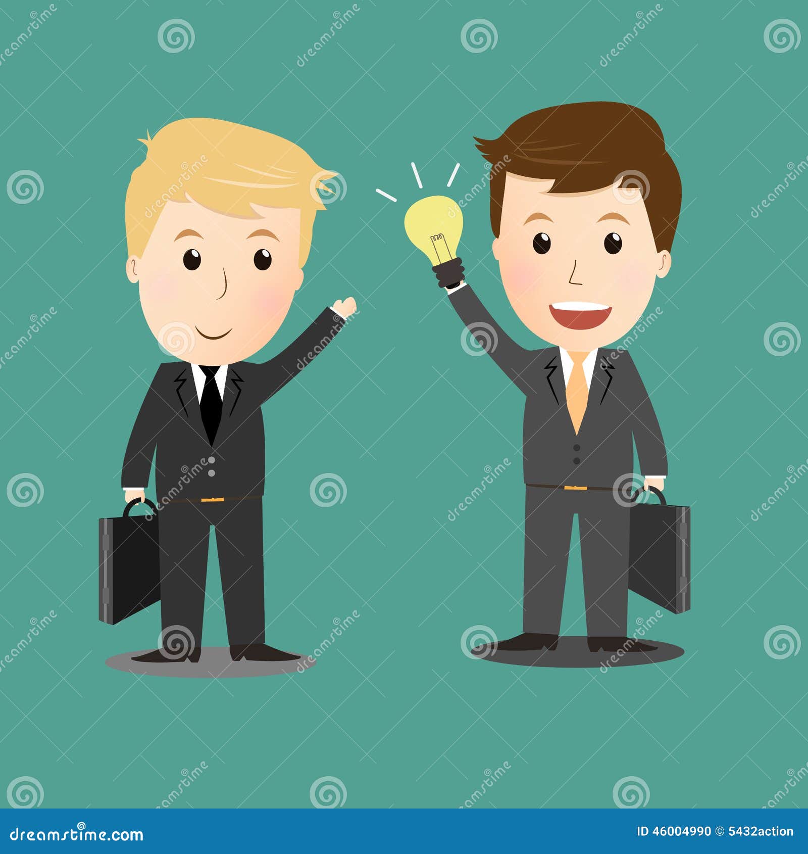 Vector of Businessman Have No Idea Stock Vector - Illustration of happy ...
