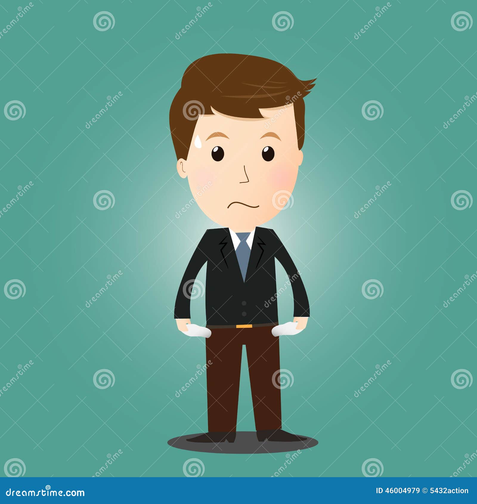 Vector of Businessman Have No Money Stock Vector - Illustration of work ...