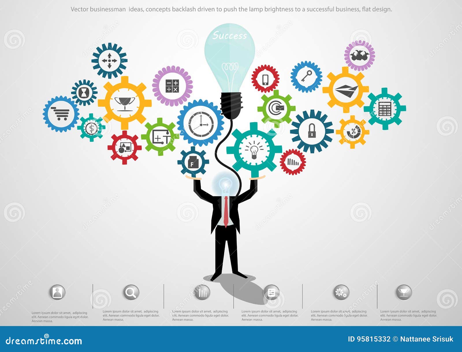 Vector Businessman Ideas, Concepts Backlash Driven To Push the World To ...