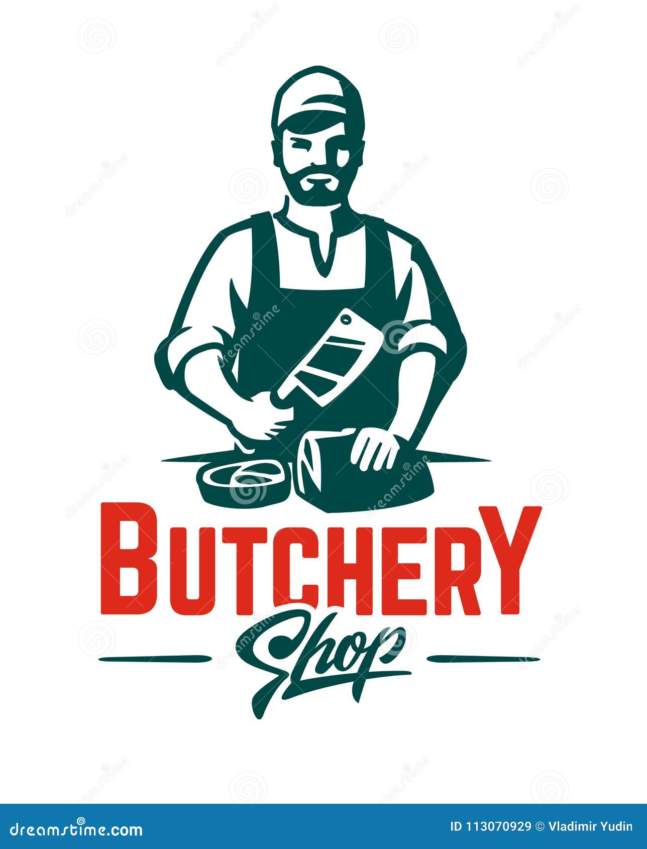 Vector Butcher Shop Illustration | CartoonDealer.com #105625822