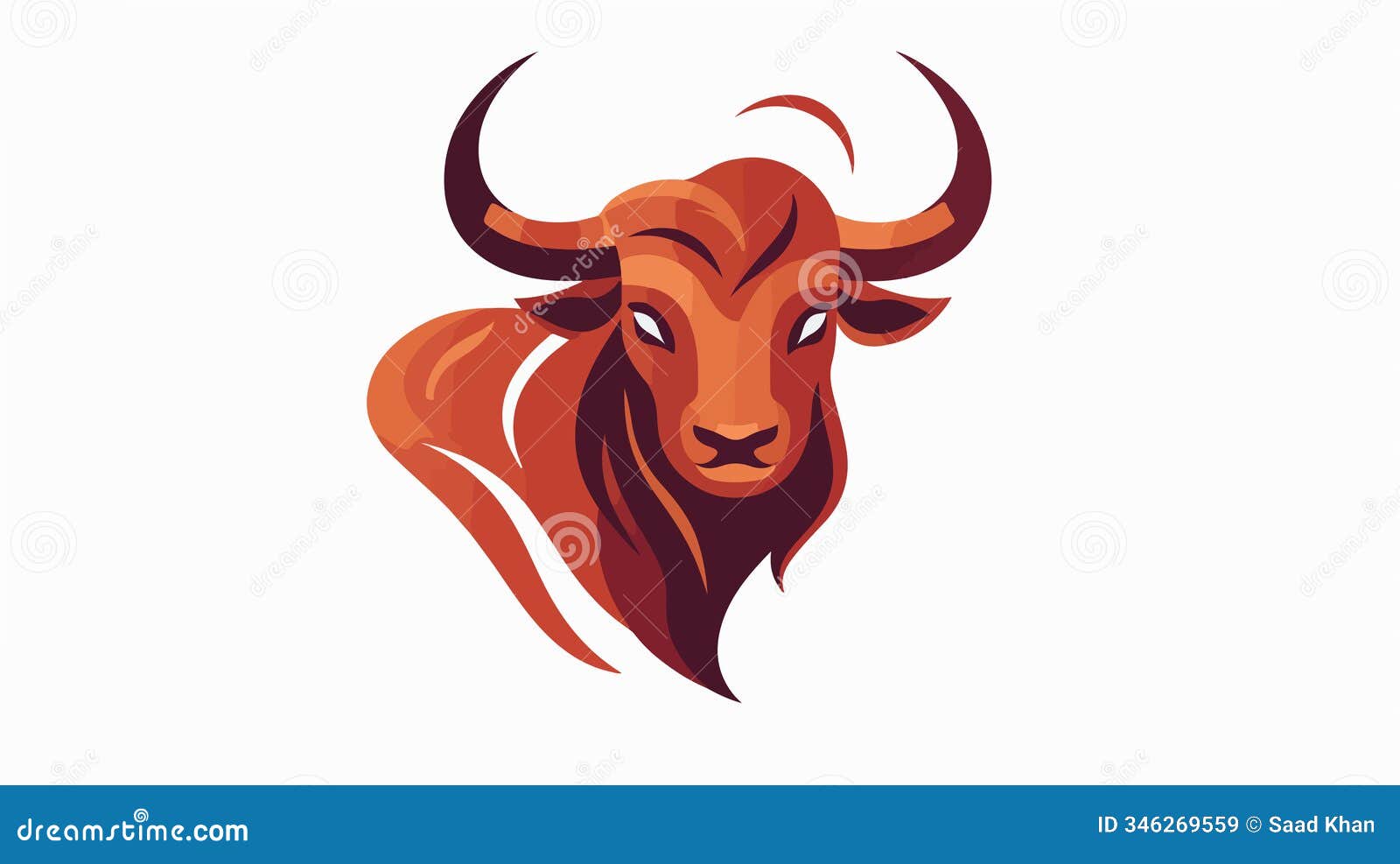Spiral Meat Looking Bull Head Vector Butcher Logo Stock Vector ...