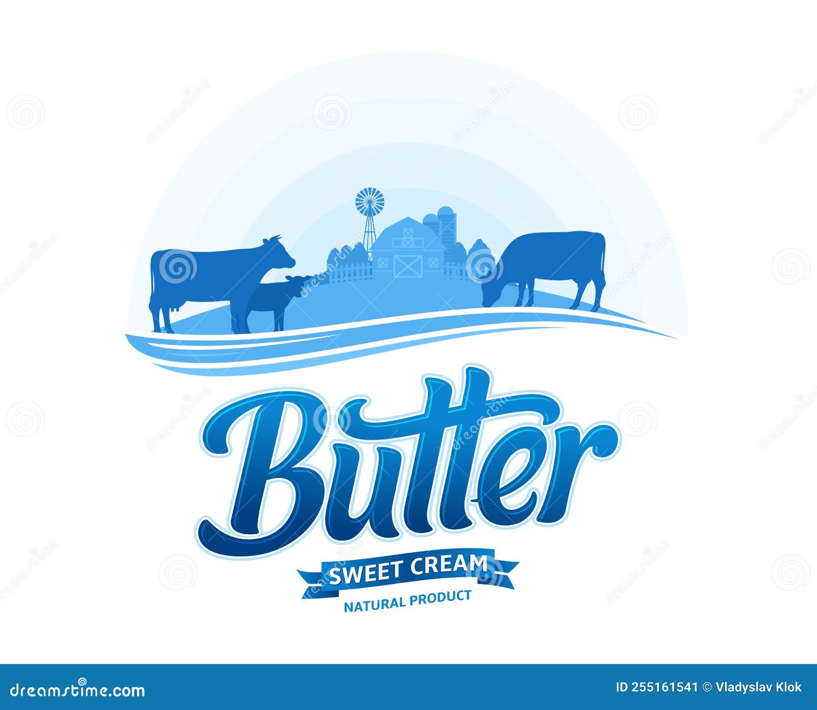 Vector butter logo stock vector. Illustration of dairy - 255161541