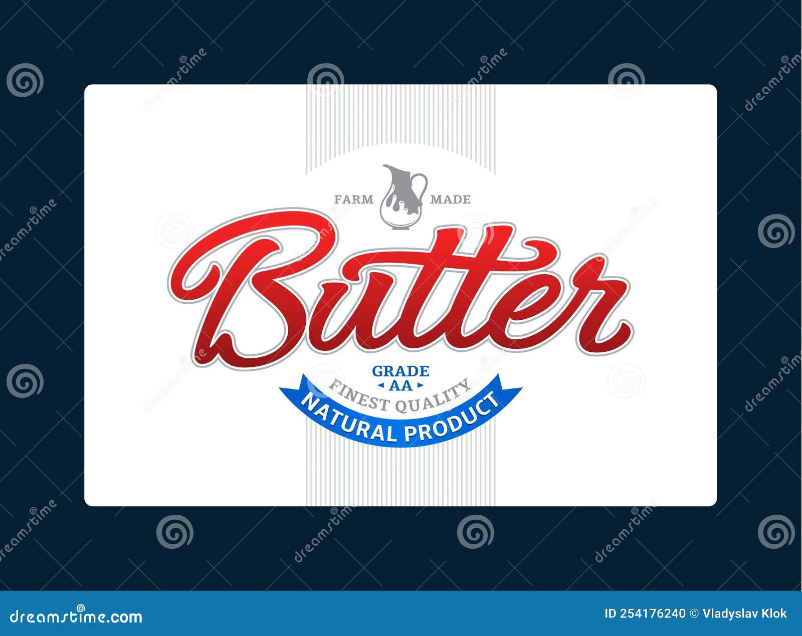 Vector Butter Packaging Design Stock Vector - Illustration of market ...