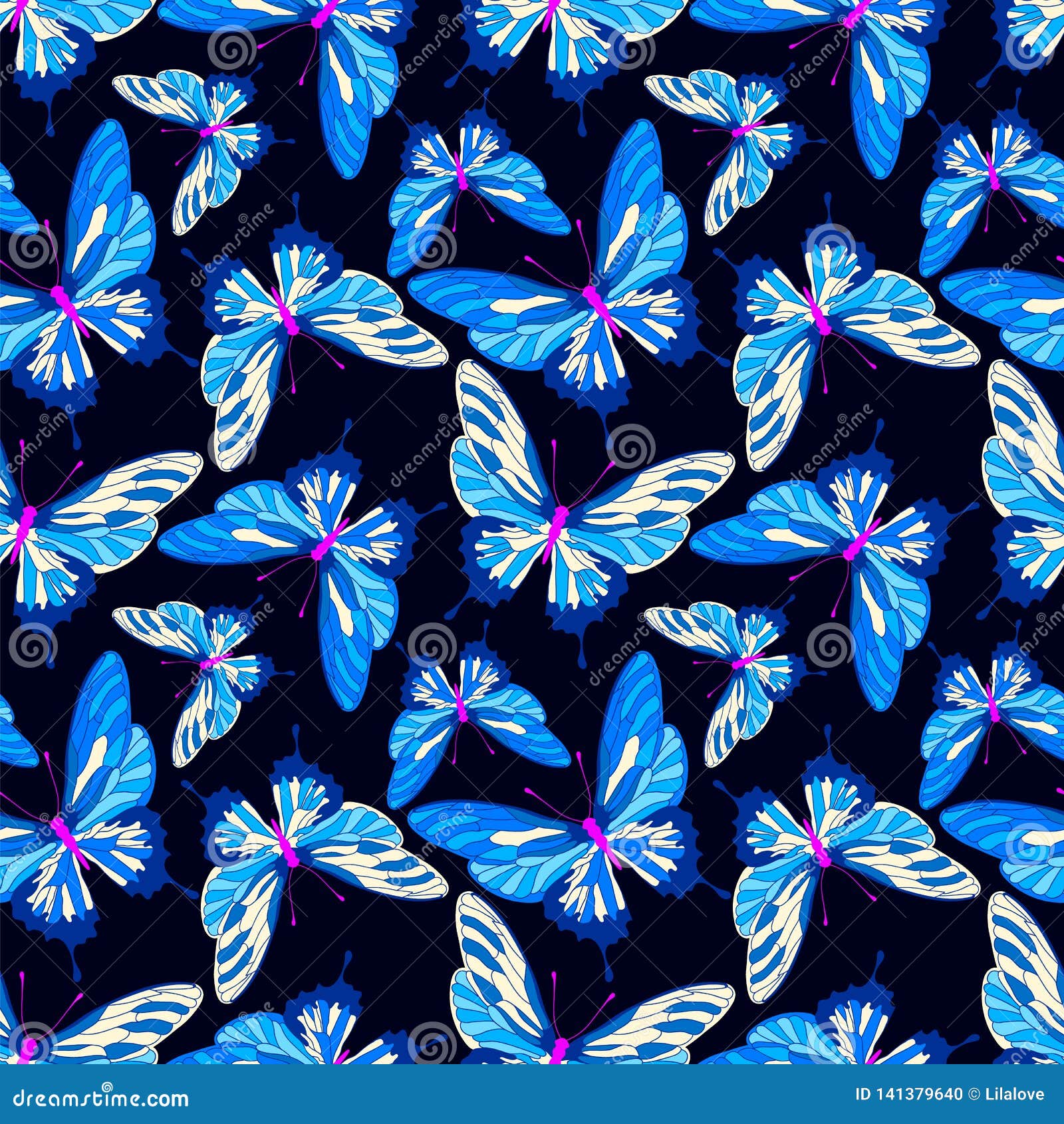 Vector Butterfly Background Stock Vector - Illustration of girl, child ...