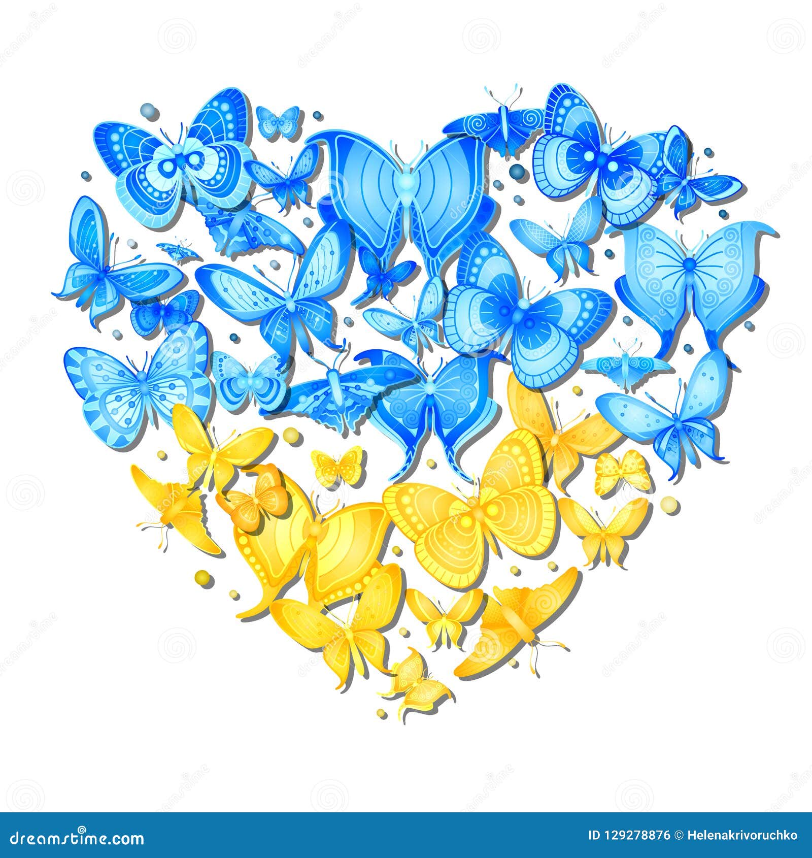 Butterfly Heart Cartoon Vector | CartoonDealer.com #19166725